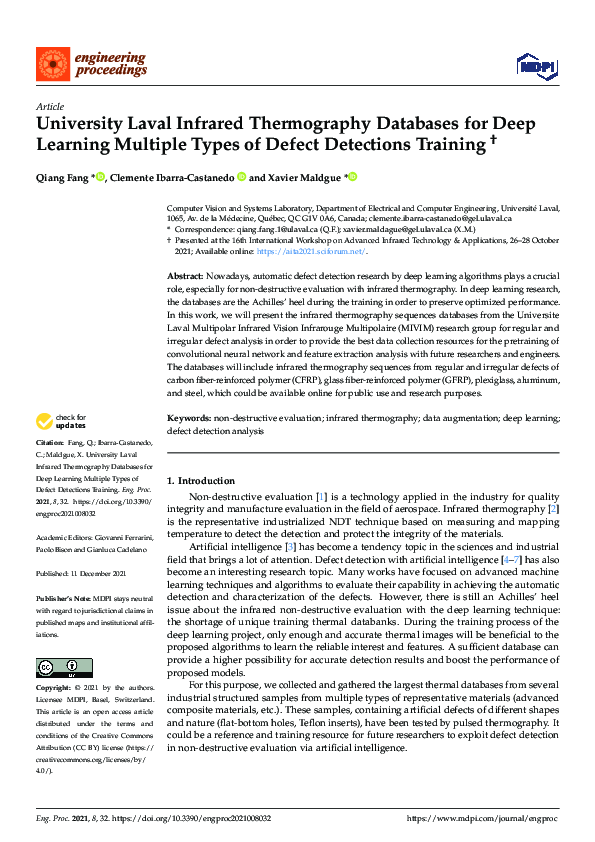 (PDF) University Laval Infrared Thermography Databases for Deep Learning Multiple Types of ...
