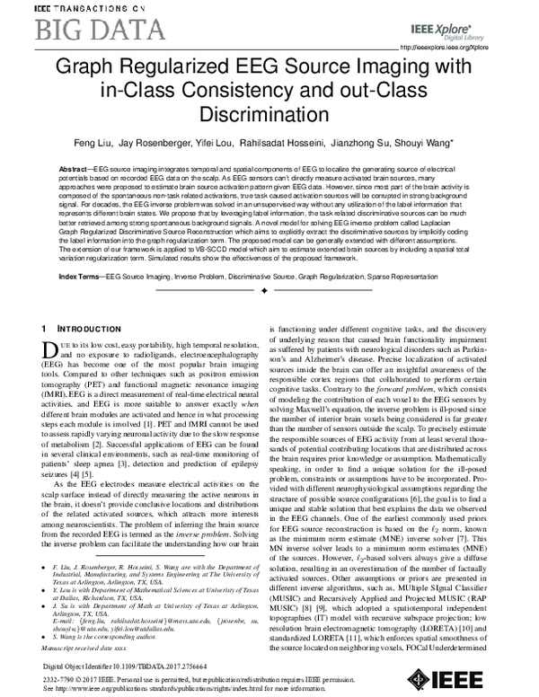 (PDF) Graph Regularized EEG Imaging with Labels