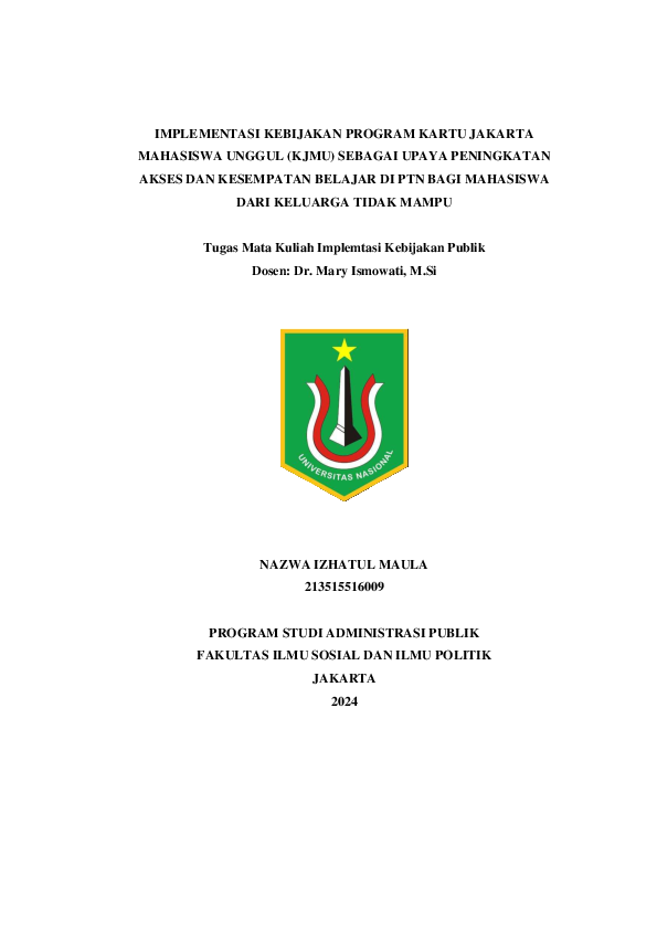 (PDF) Dr. Mary Ismowati, M. Si_Kelompok 6_Tugas 2 Kelompok Implementasi ...