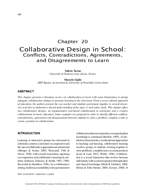 (PDF) Collaborative Design in School