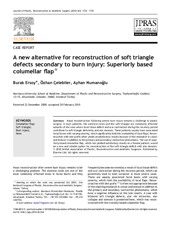 (PDF) A new alternative for reconstruction of soft triangle defects ...