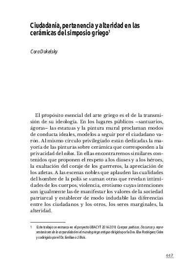 (PDF) Ciudadania pertenencia y alteridad en las ceramicas del simposio ...
