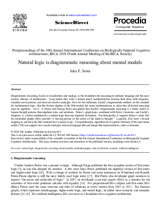 (PDF) Natural logic is diagrammatic reasoning about mental models