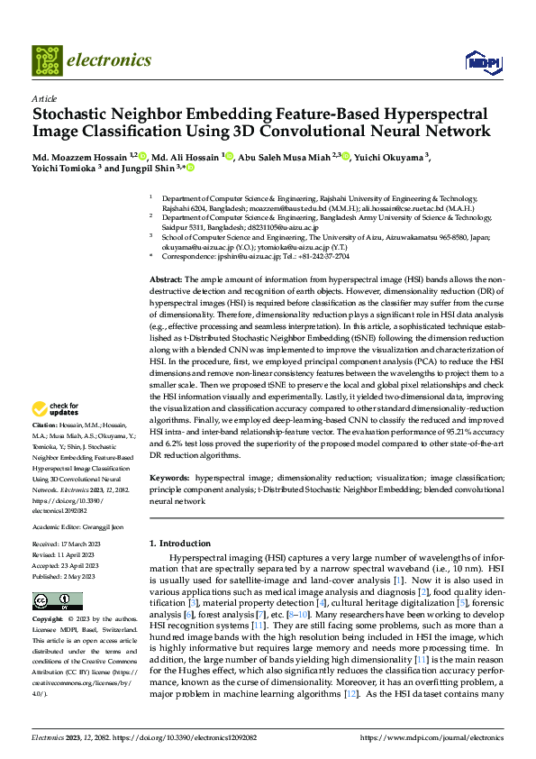 (PDF) Stochastic Neighbor Embedding Feature-Based Hyperspectral Image Classification Using 3D ...
