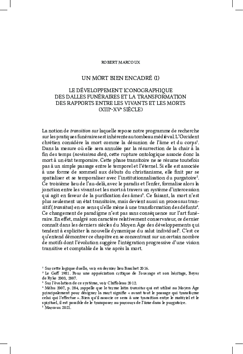 (PDF) Un mort bien encadré, 1: le développement iconographique des ...