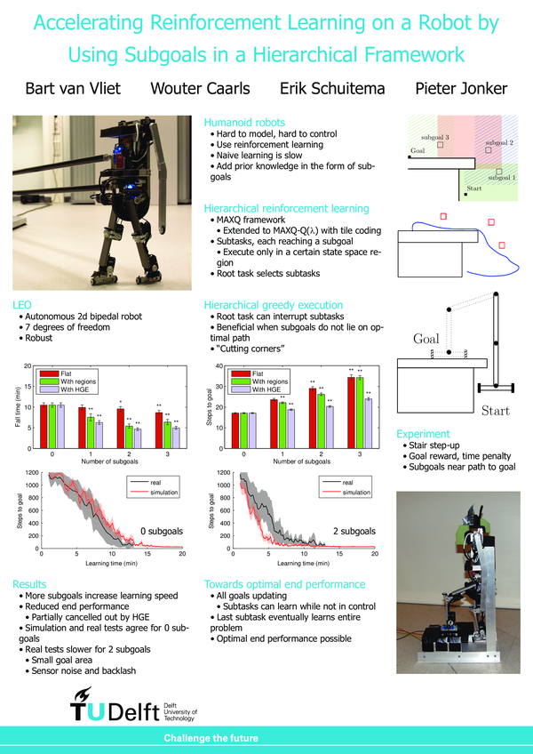 Pdf Accelerating Flat Reinforcement Learning On A Robot By Using Subgoals In A Hierarchical