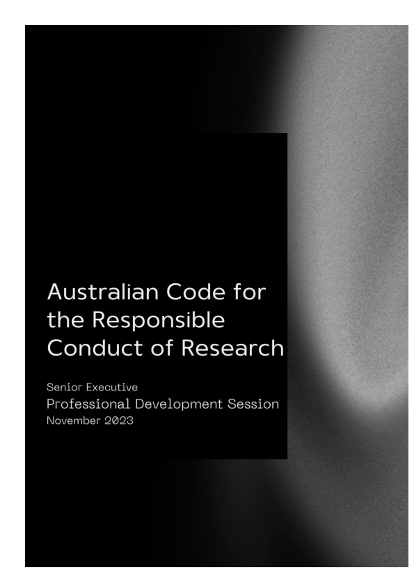 (PDF) CDU Senior Executive Australian Code for the Responsible Conduct ...