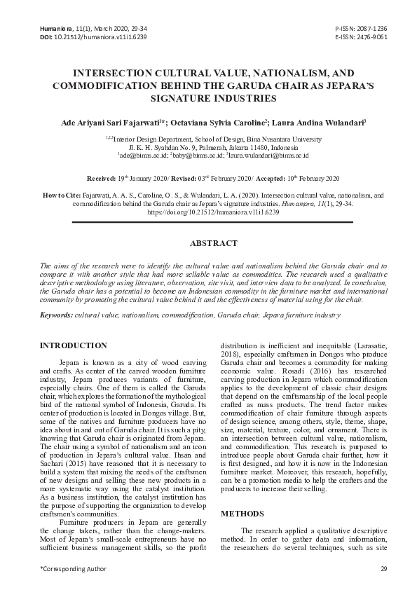 (PDF) Intersection Cultural Value, Nationalism, and Commodification ...