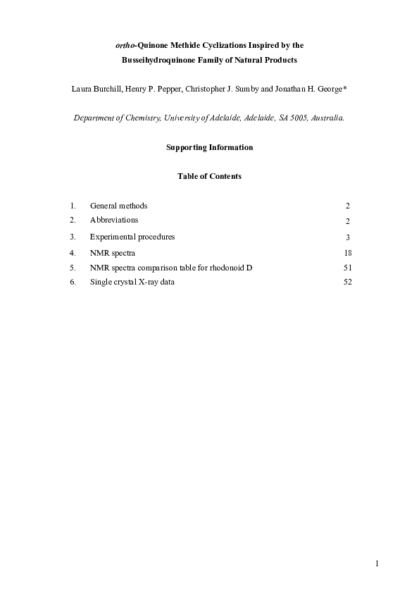 (PDF) ortho-Quinone Methide Cyclizations Inspired by the ...