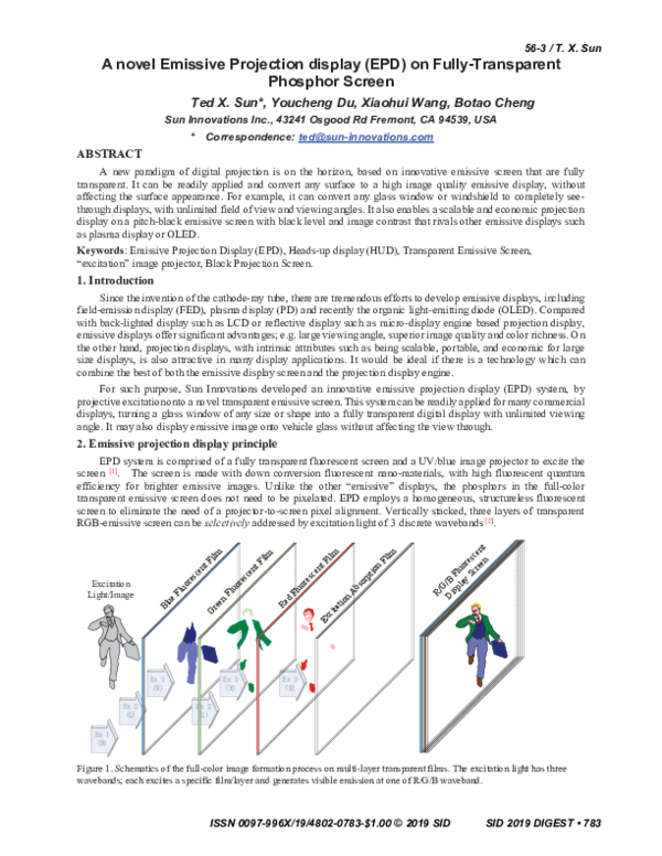 (PDF) 56‐3: A novel Emissive Projection display (EPD) on Fully ...