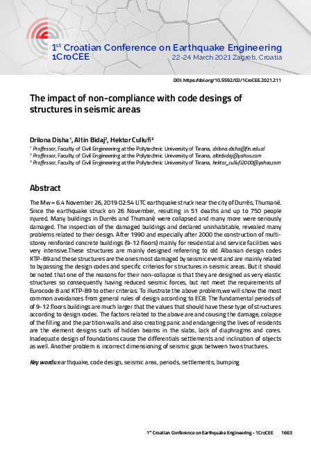 (PDF) The Impact of Non-Compliance with Code Desings of Structures in ...