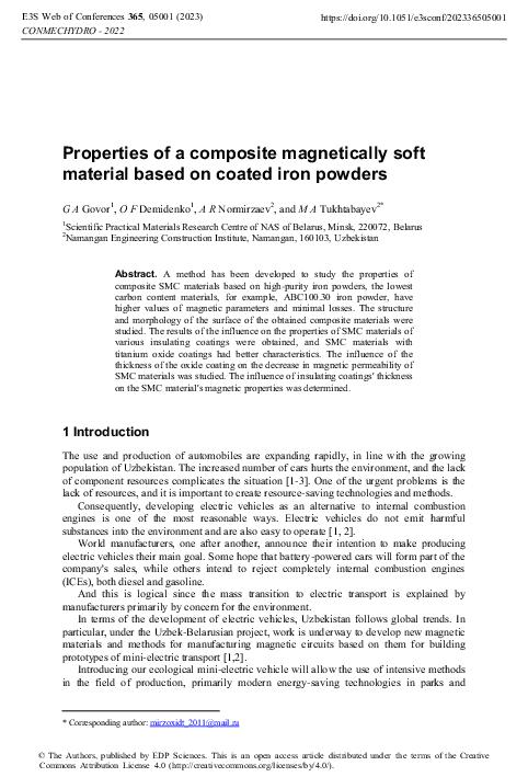 (PDF) Properties of a composite magnetically soft material based on ...