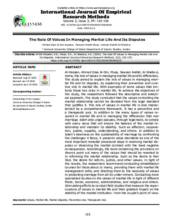 (PDF) International Journal Of Empirical Research Methods