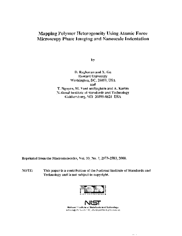 (PDF) Mapping Polymer Heterogeneity Using Atomic Force Microscopy Phase Imaging and Nanoscale ...