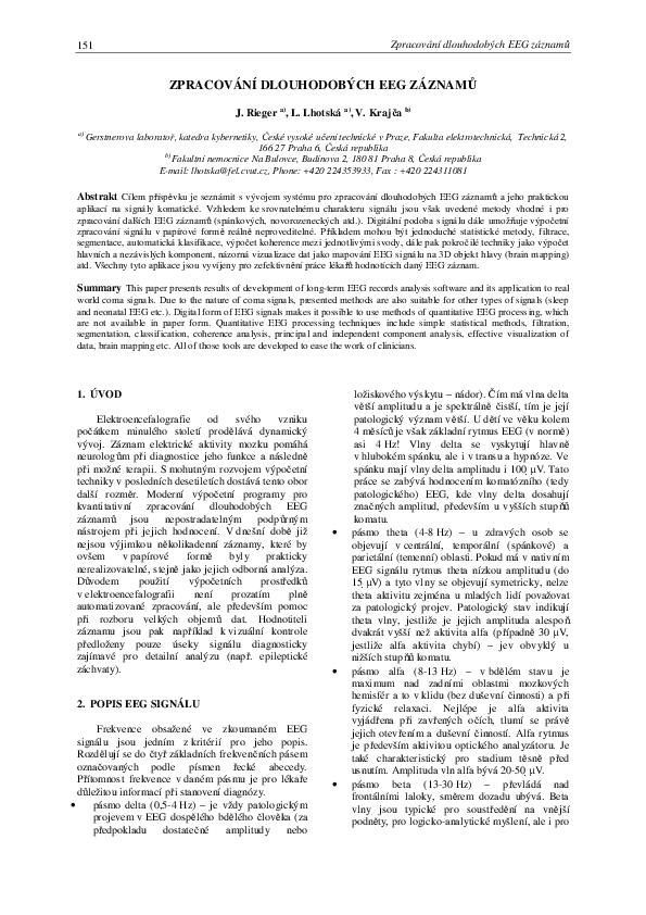 (PDF) Long-Term EEG Records Analysis