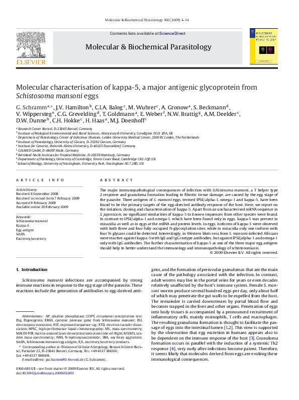(PDF) Molecular characterisation of kappa-5, a major antigenic ...