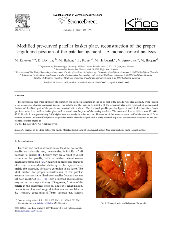 (PDF) Modified pre-curved patellar basket plate, reconstruction of the ...