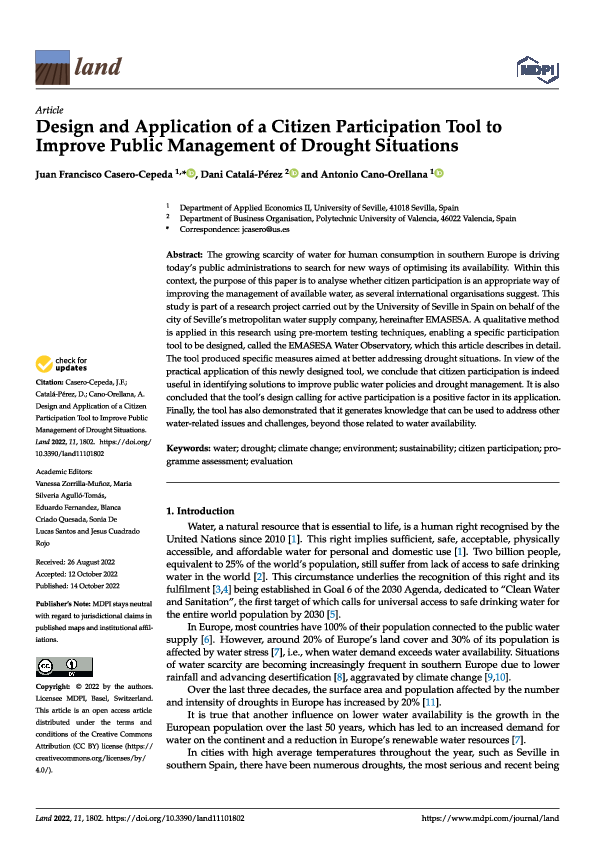 (PDF) Design and Application of a Citizen Participation Tool to Improve ...