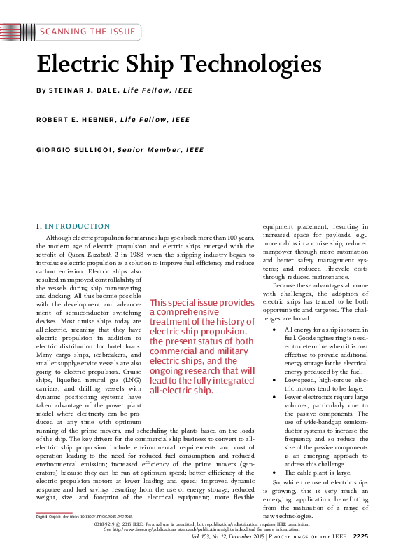 (PDF) Electric Ship Technologies