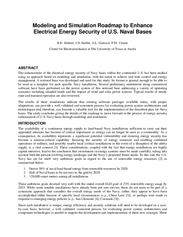 (PDF) Modeling and Simulation Roadmap to Enhance Electrical Energy ...