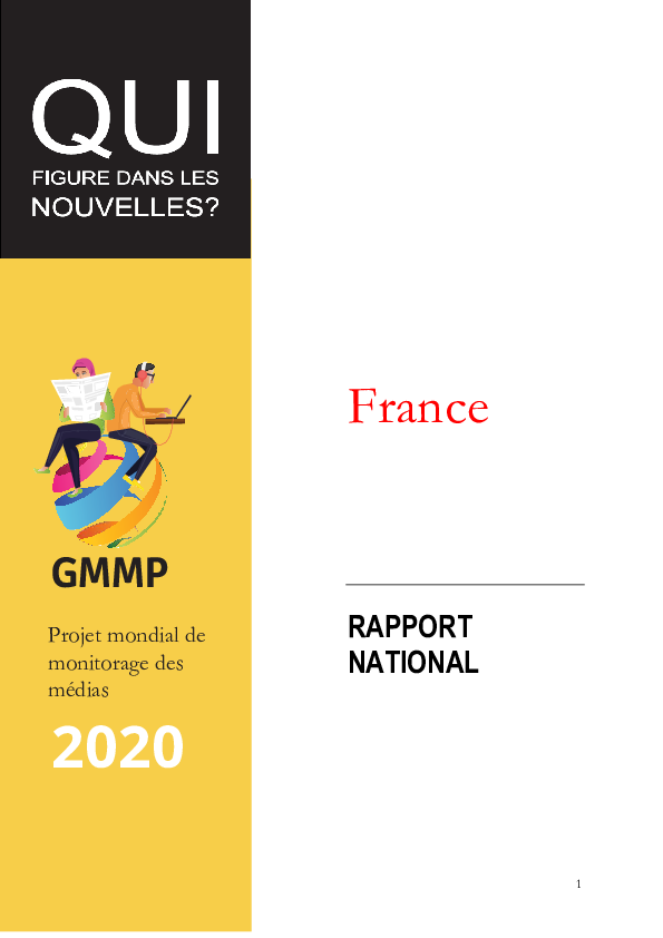 (PDF) Rapport 2020 Global Media Monitoring Project France