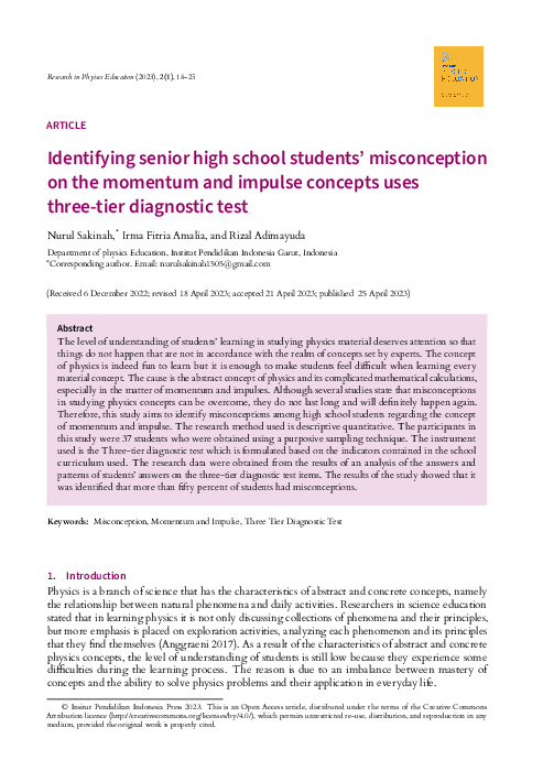 (PDF) Identifying Senior High School Students’ Misconceptions About ...