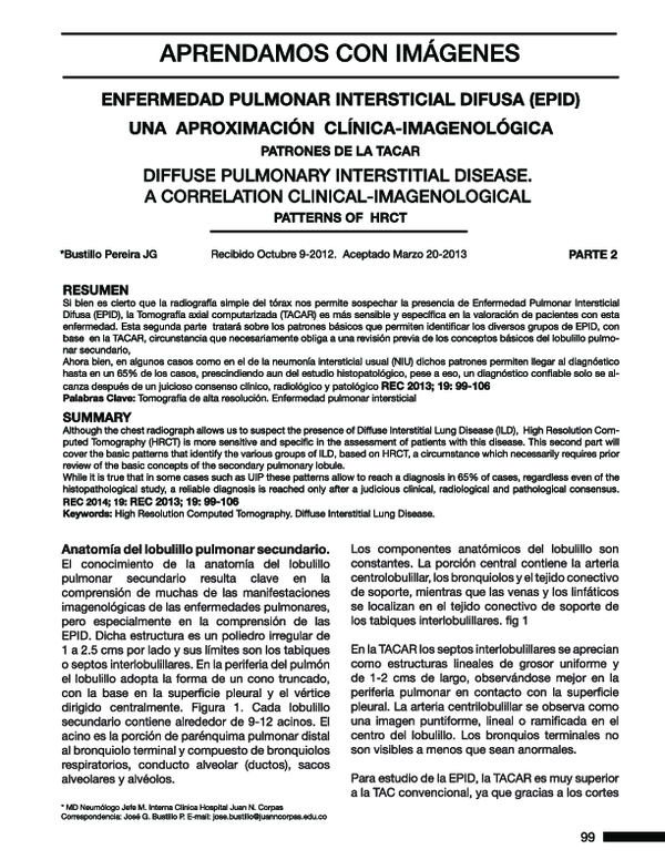 (PDF) Enfermedad Pulmonar Intersticial Difusa (Epid)