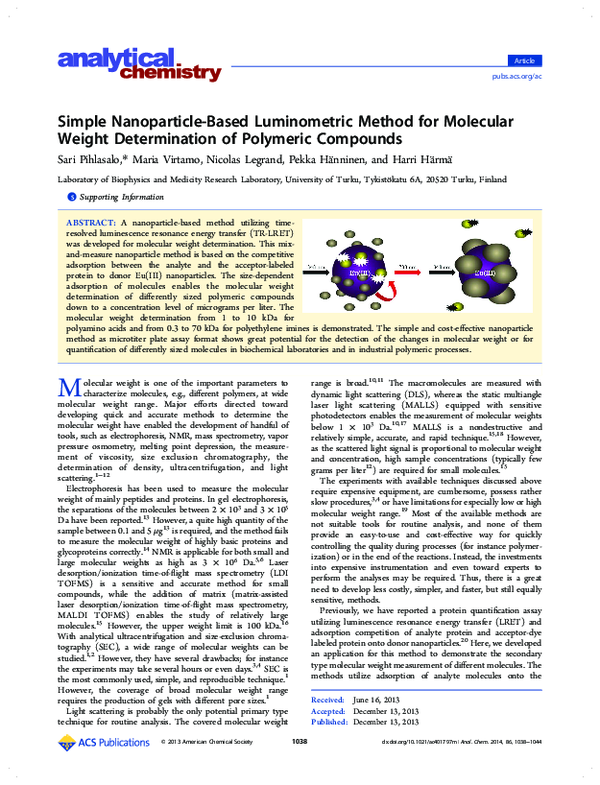 (PDF) Simple Nanoparticle-Based Luminometric Method for Molecular ...