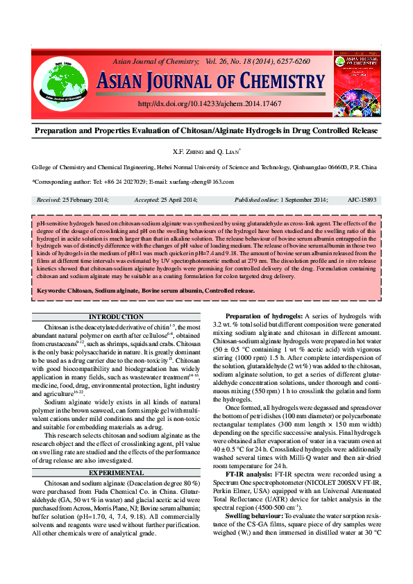 (PDF) Preparation and properties evaluation of chitosan-coated cassava ...