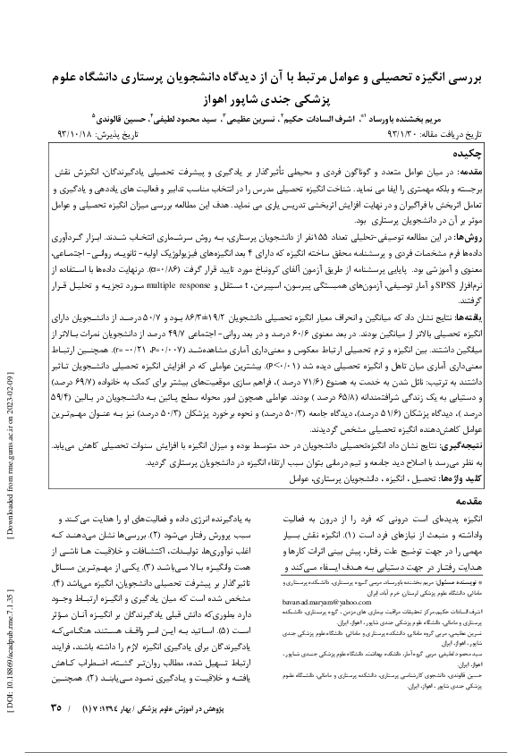 (PDF) Nursing Students Viewpoints about Educational Motivation and its ...