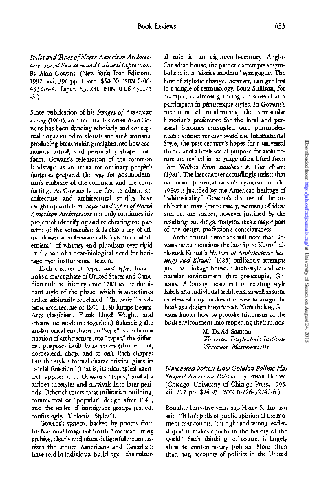 (PDF) Styles and Types of North American Architecture: Social Function ...