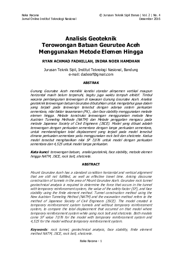 (PDF) Analisis Geoteknik