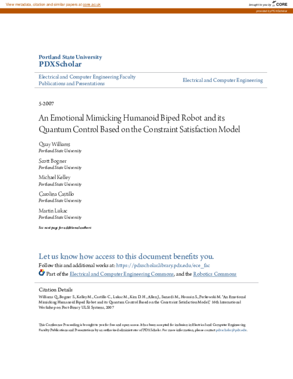 (PDF) An Emotional Mimicking Humanoid Biped Robot and Its Quantum Control Based on the ...