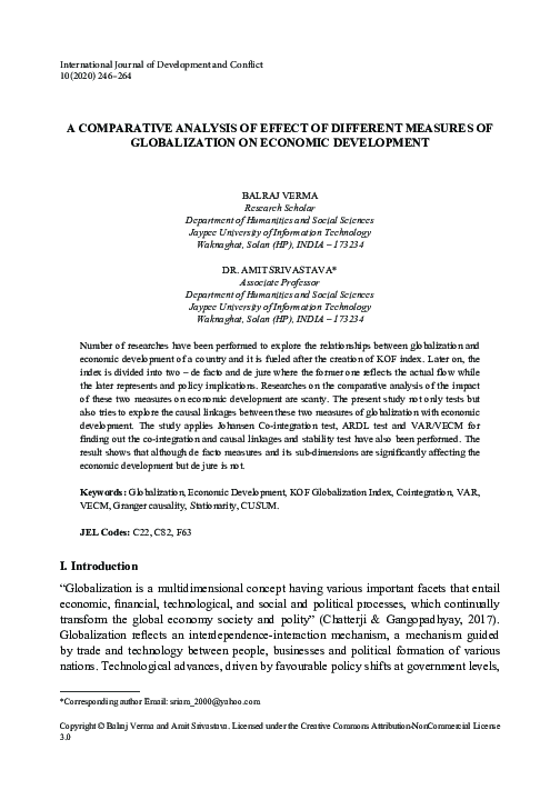 (PDF) A COMPARATIVE ANALYSIS OF EFFECT OF DIFFERENT MEASURES OF ...