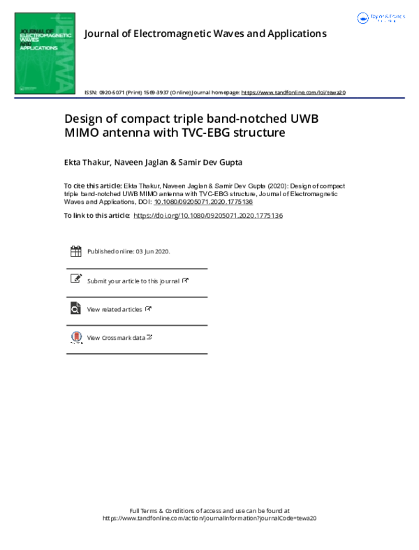 (PDF) Design of compact triple band-notched UWB MIMO antenna with TVC ...