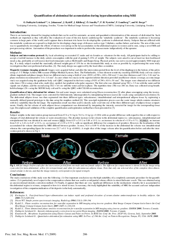 (PDF) MRI Assessment of Abdominal Fat During Hyperalimentation