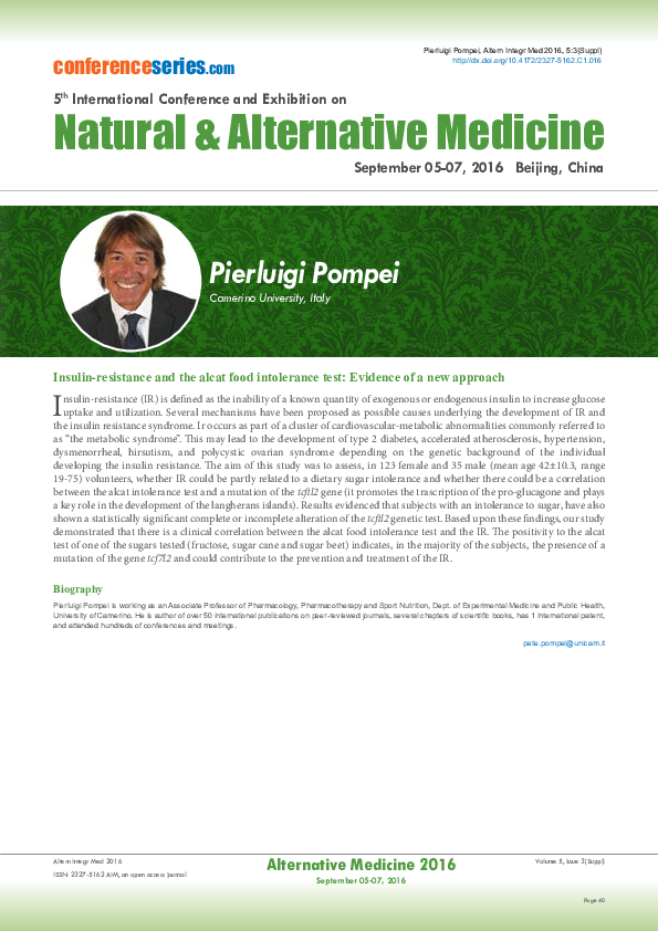 (PDF) Insulin-resistance and the alcat food intolerance test: Evidence ...