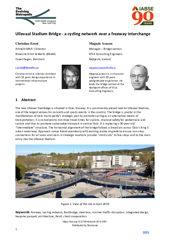 (PDF) Ullevaal Stadium Bridge - a cycling network over a freeway ...