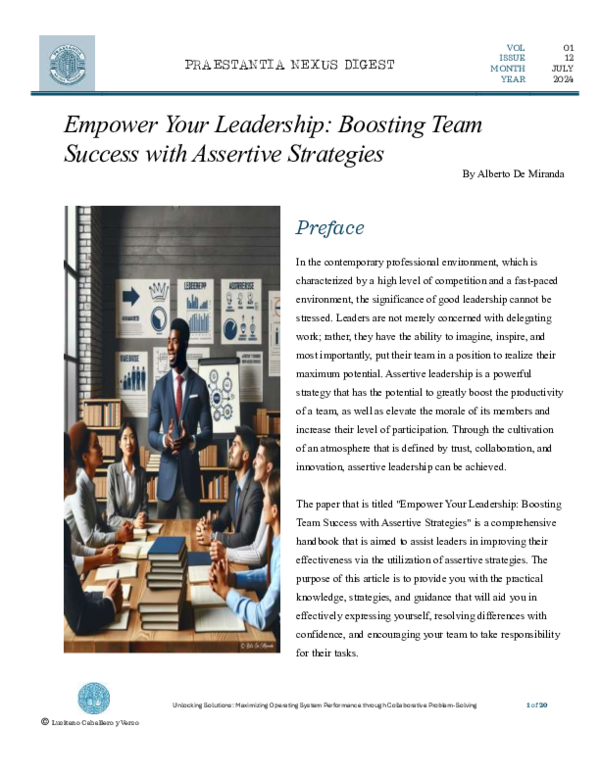 (PDF) Empower Your Leadership: Boosting Team Success with Assertive ...