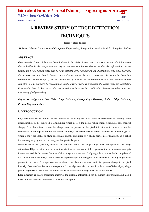 (PDF) A Review Study of Edge Detection Techniques