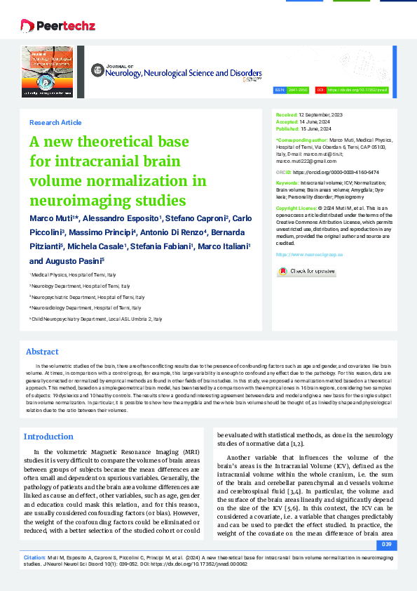 (PDF) A new theoretical base for intracranial brain volume normalization in neuroimaging studies