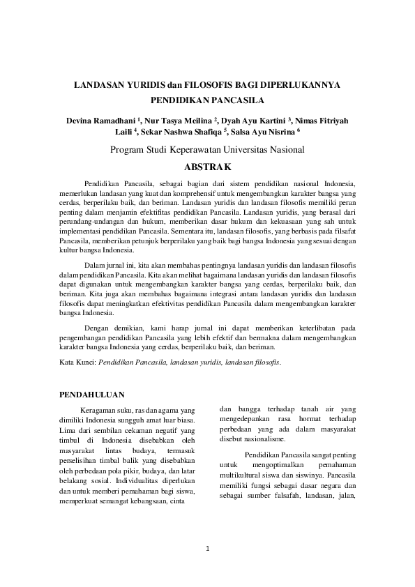 (PDF) LANDASAN YURIDIS dan FILOSOFIS BAGI DIPERLUKANNYA PENDIDIKAN ... (PDF) LANDASAN YURIDIS dan FILOSOFIS BAGI DIPERLUKANNYA PENDIDIKAN ...