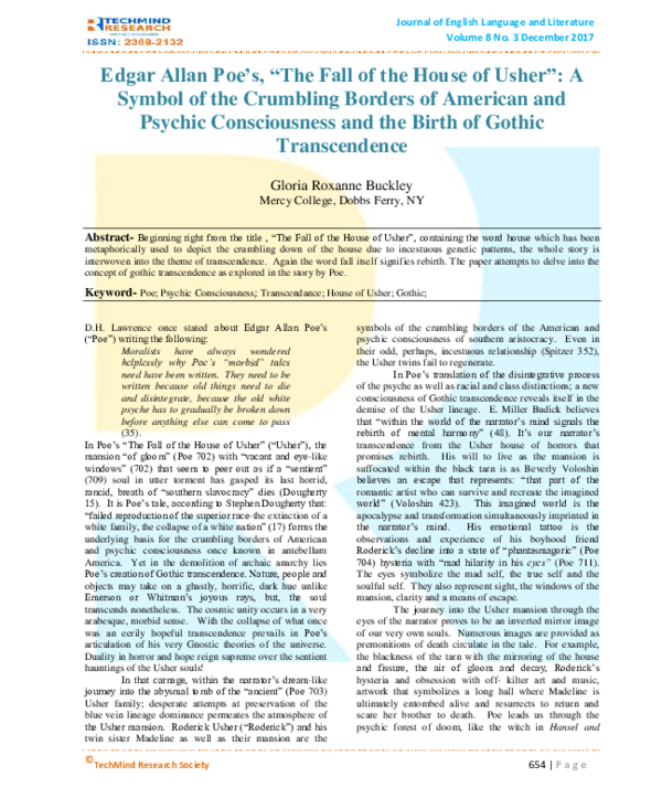 (PDF) Edgar Allan Poe's, "The Fall of the House of Usher": A Symbol of ...