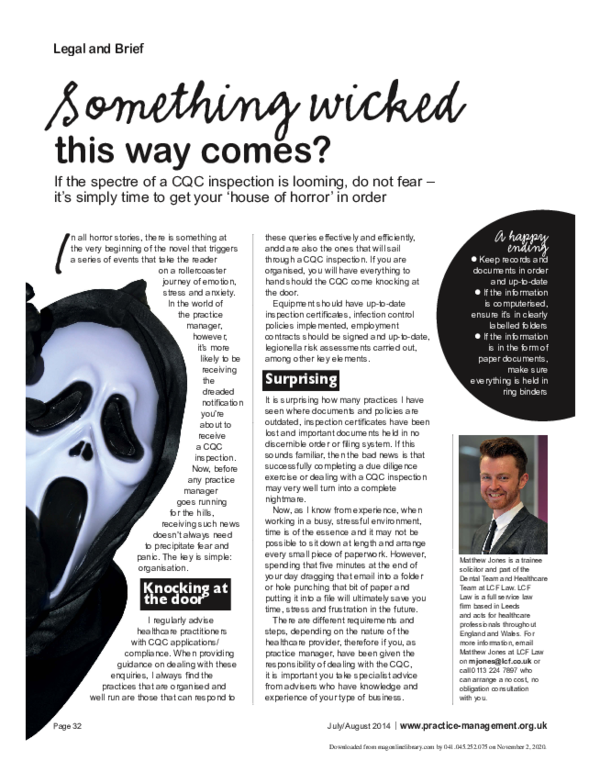 (PDF) Something Wicked This Way Comes