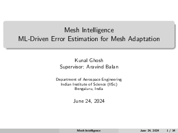 (PDF) Mesh Intelligence ML-Driven Error Estimation for Mesh Adaptation (Slides)