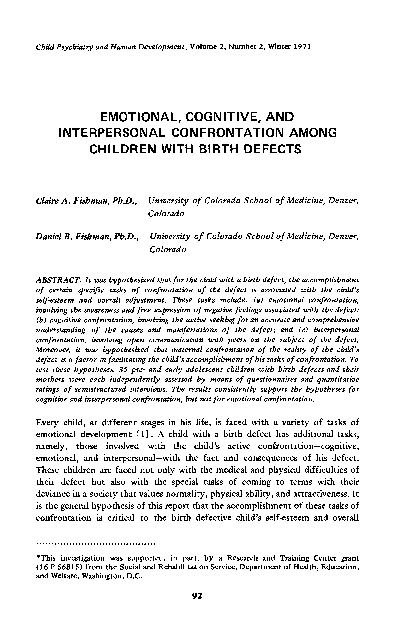 (PDF) Emotional, cognitive, and interpersonal confrontation among ...