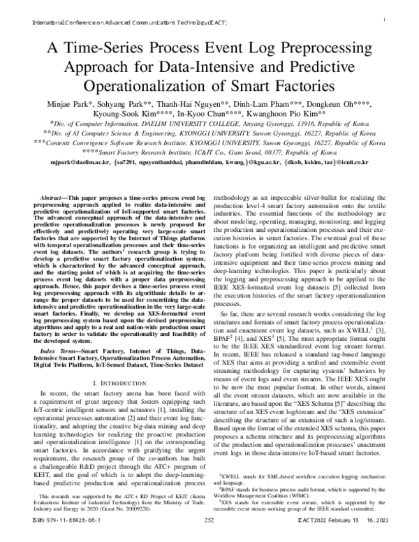 (PDF) A Time-Series Process Event Log Preprocessing Approach for Data-Intensive and Predictive ...