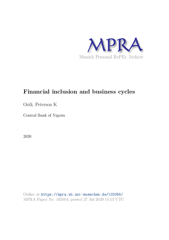 (PDF) Financial inclusion and business cycles