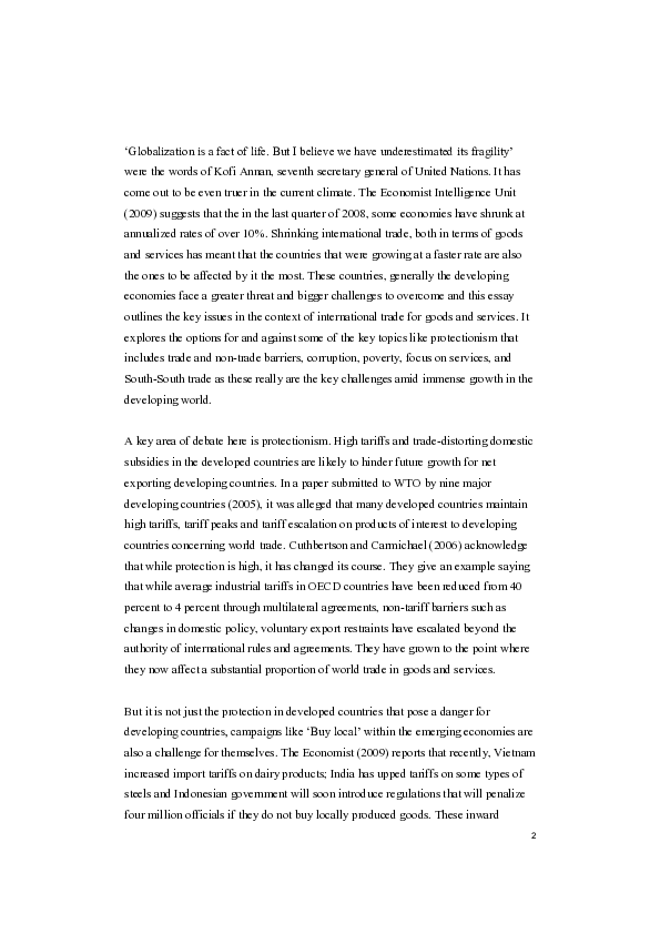 (PDF) The Challenges Faced by the Developing Countries in the Context ...