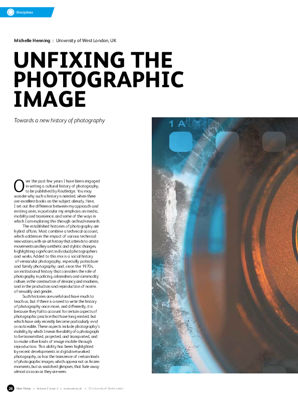 (PDF) Unfixing the photographic image